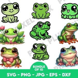 Cute Frog Svg, Funny Frog Svg, Frog Cut Files, Cartoon Frog Svg, Frog ...