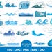 Ocean Wave SVG Bundle: Clipart, Cut Files (digital Download) - Etsy