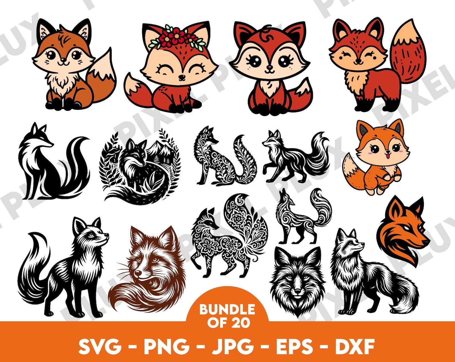 Cute Fox Svg, Baby Fox Svg, Fox Svg, Fox Silhouette, Fox Face Svg ...