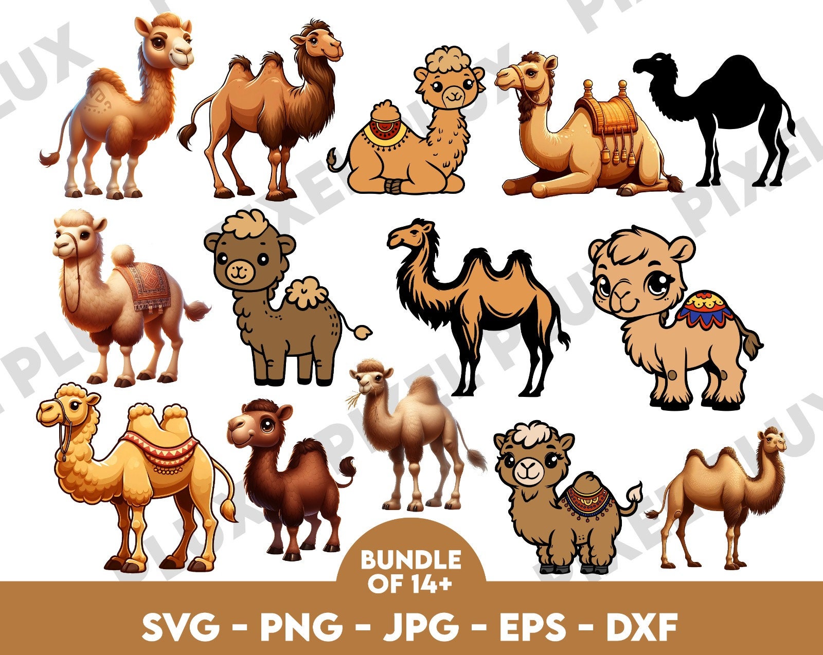 Camel Svg Bundle, Camel Svg, Camel Clipart, Desert Camel Svg, Camel Png ...