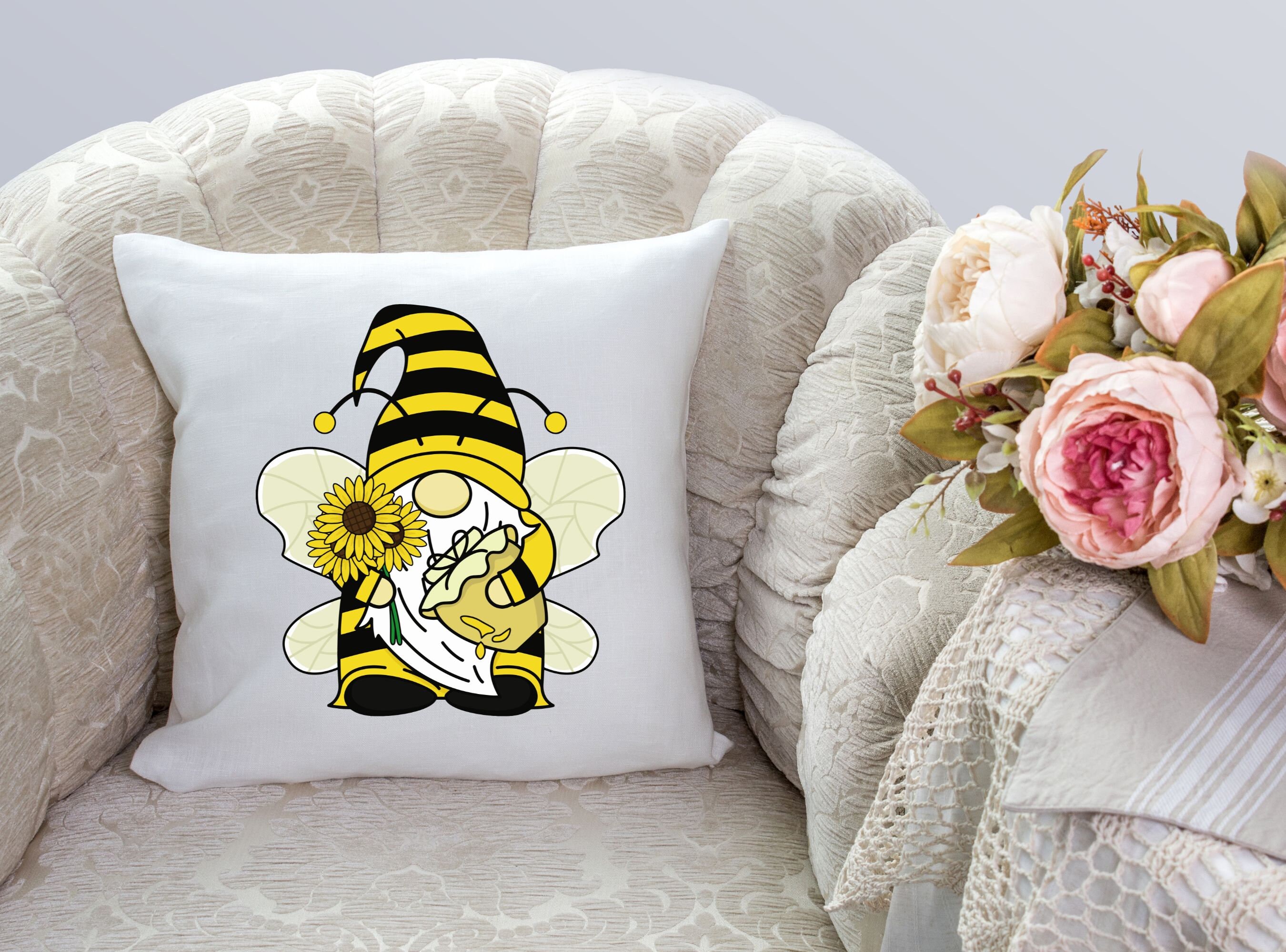 Bee Gnomes Svg, Spring Gnomes Svg, Bumble Bee Svg, Summer Gnomes Svg, Sunflower Svg, Bee Svg ...