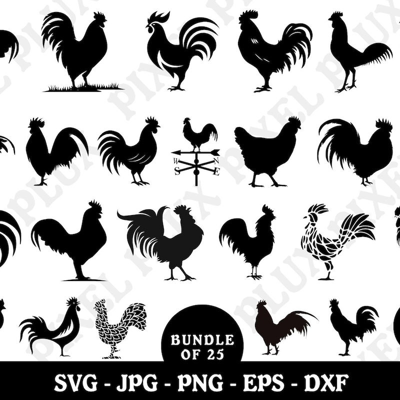 Rooster Svg - Etsy