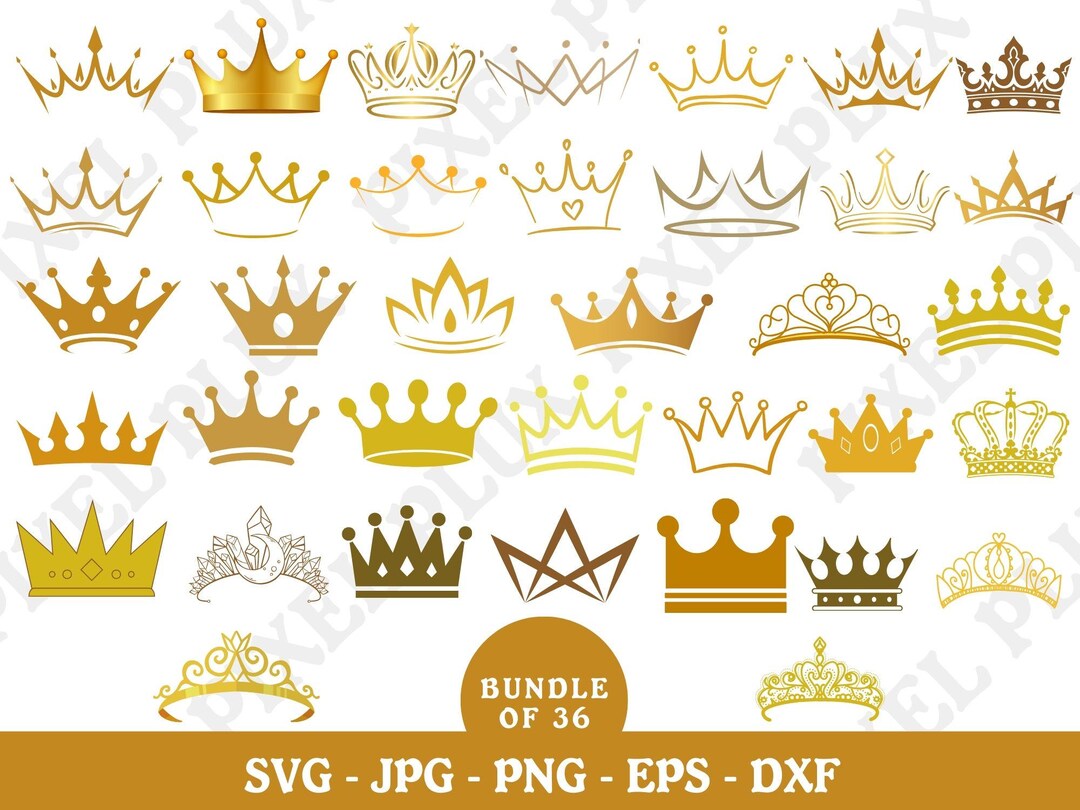 Royal Crown Svg, Crown Svg Bundle, King Crown Svg, Queen Crown Svg ...