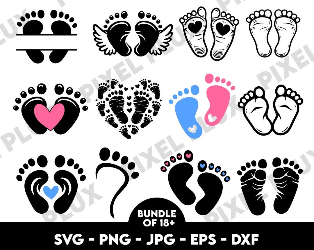 Baby Foot Svg, Baby Feet Svg, Baby Footprint Svg, Baby Feet Stickers ...