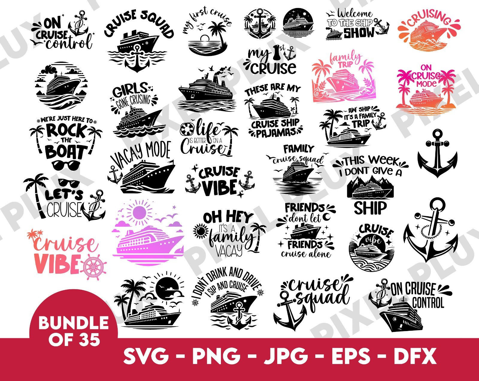 Cruise Svg Bundle, Cruise Png Bundle, Cruise Cut Files, Cruise Dxf ...