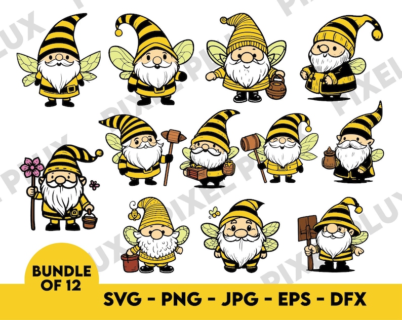 Bee Gnomes Svg, Spring Gnomes Svg, Bumble Bee Svg, Summer Gnomes Svg ...