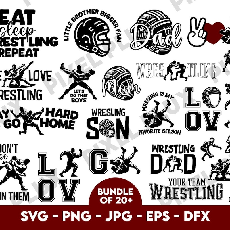 Wrestling Svg Bundle - Etsy