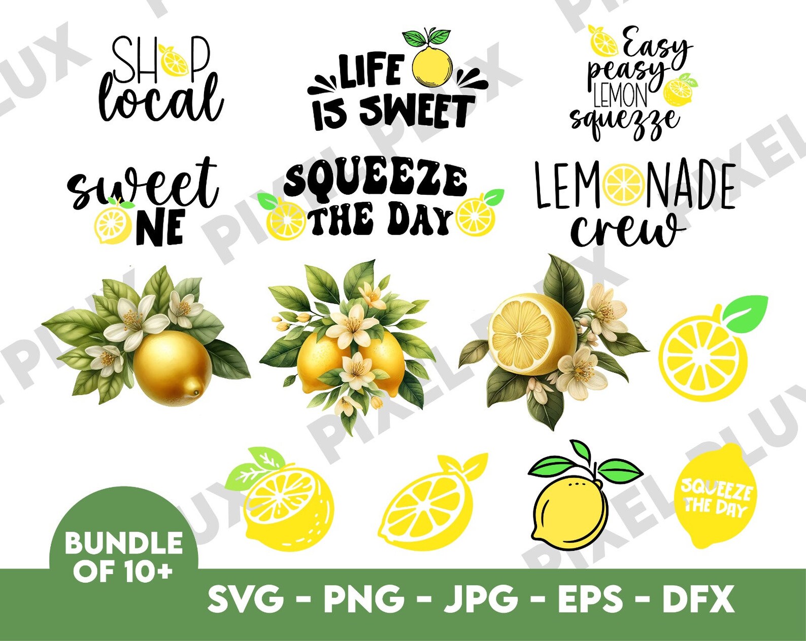 Watercolor Lemon Clipart, Lemon Svg Cut Files, Summer Svg, Fruit Svg ...