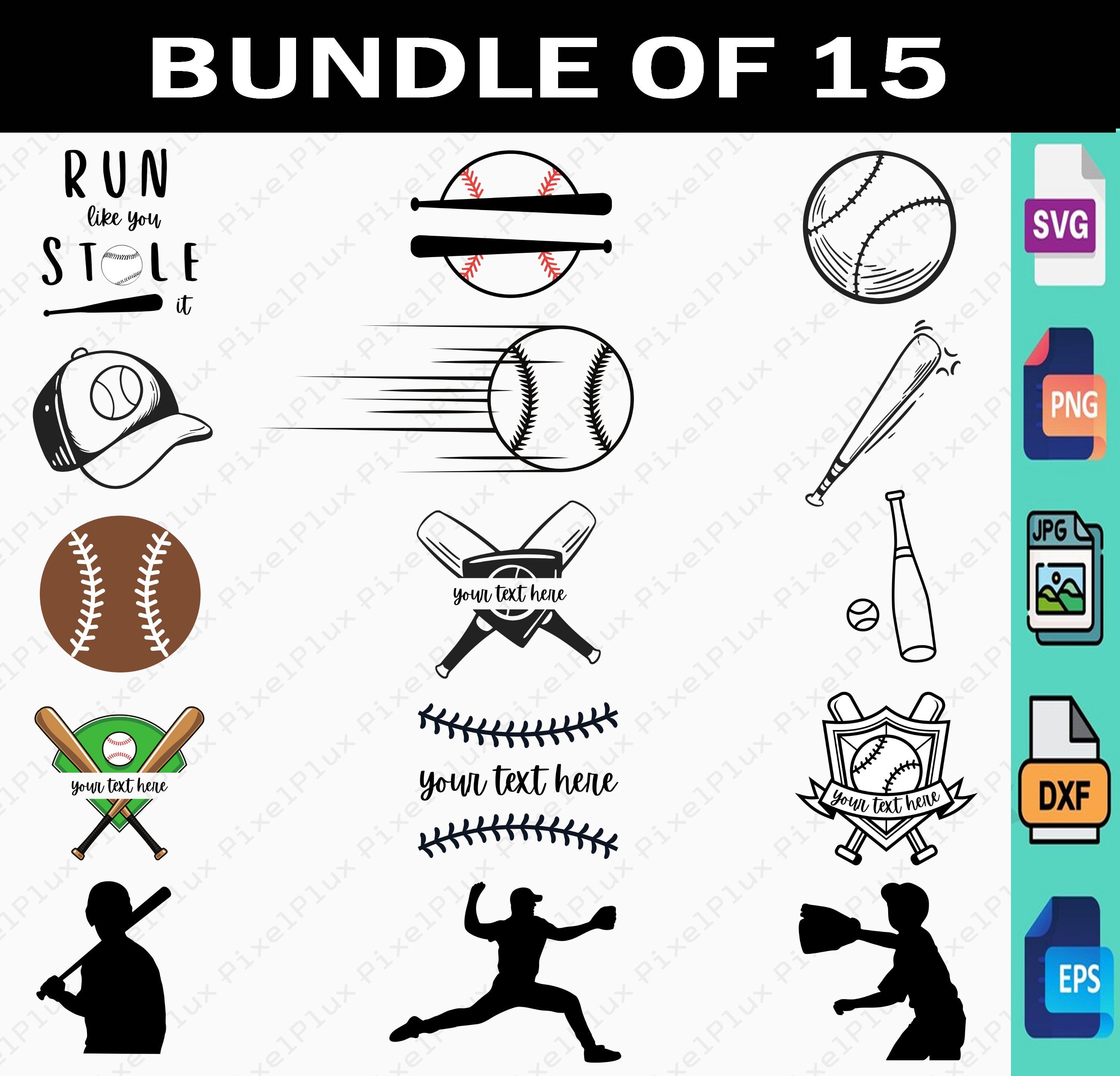 Baseball SVG Bundle Softball SVG Bundle Baseball Monogram for ...