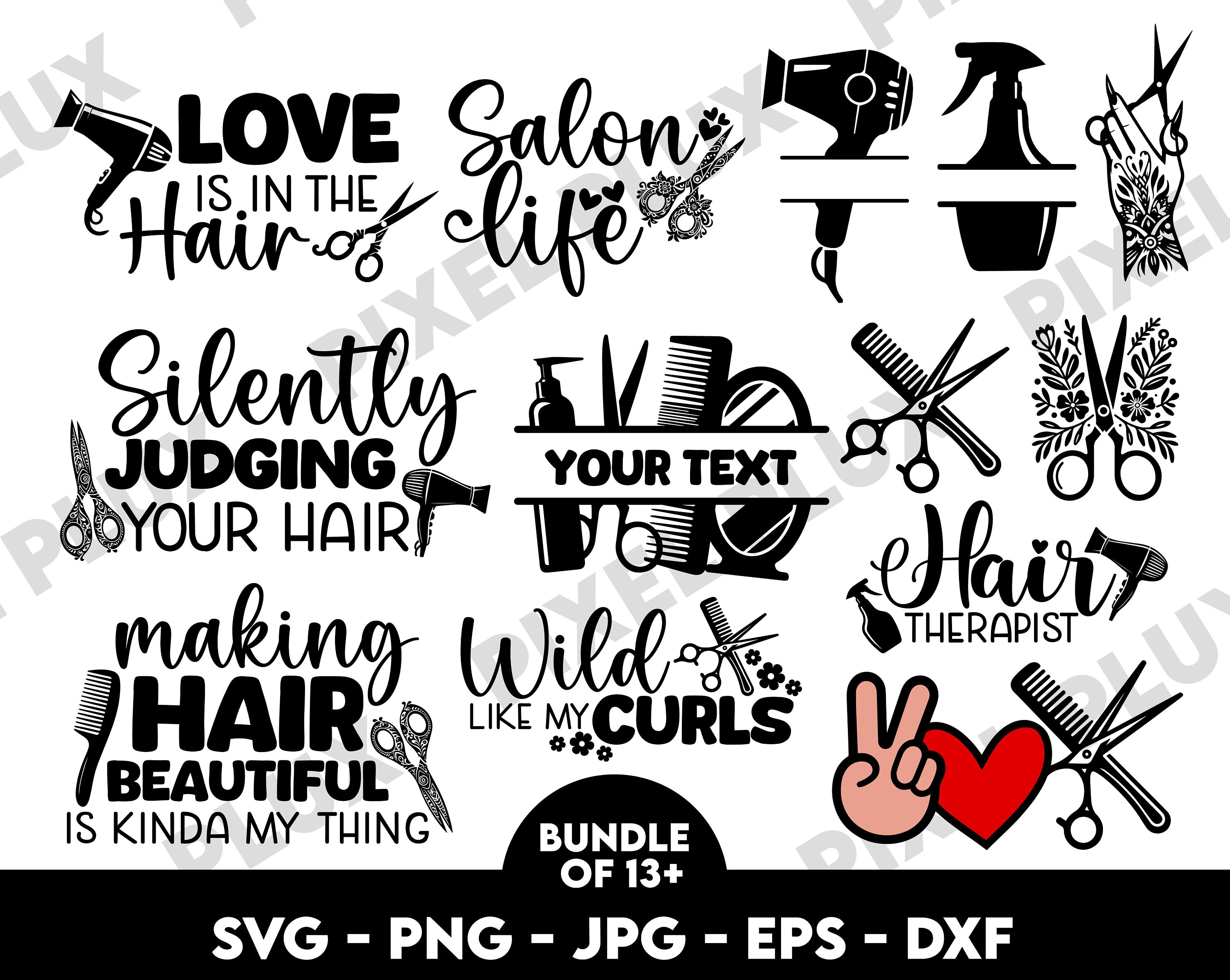 Barber Svg, Hairdresser Svg, Haircut Svg, Barbershop Svg, Salon Svg ...