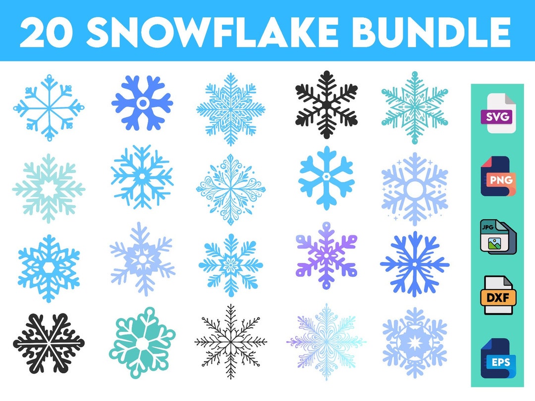 Snowflake SVG Snowflakes SVG Bundle Flake Winter SVG - Etsy