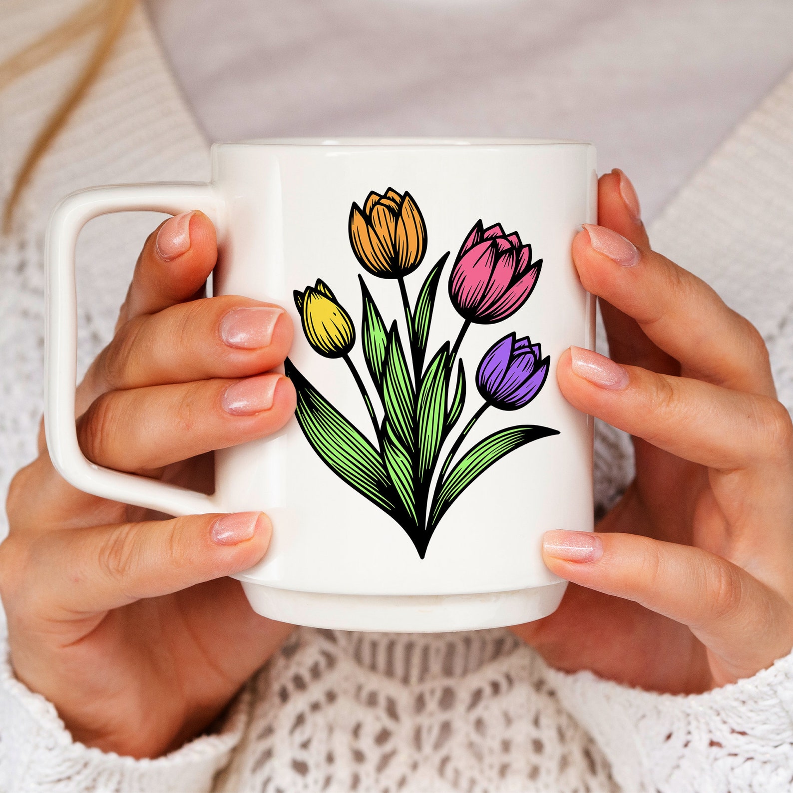 Tulip Svg, Spring Flower Svg, Spring Floral Svg, Flower Bouquet Svg ...