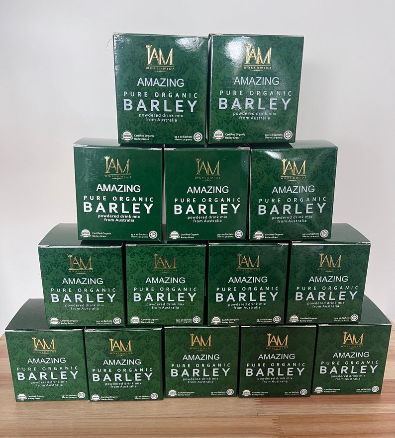 IAM Worldwide Amazing Barley 10 Sachet Powdered Juice Boost Energy Pure ...