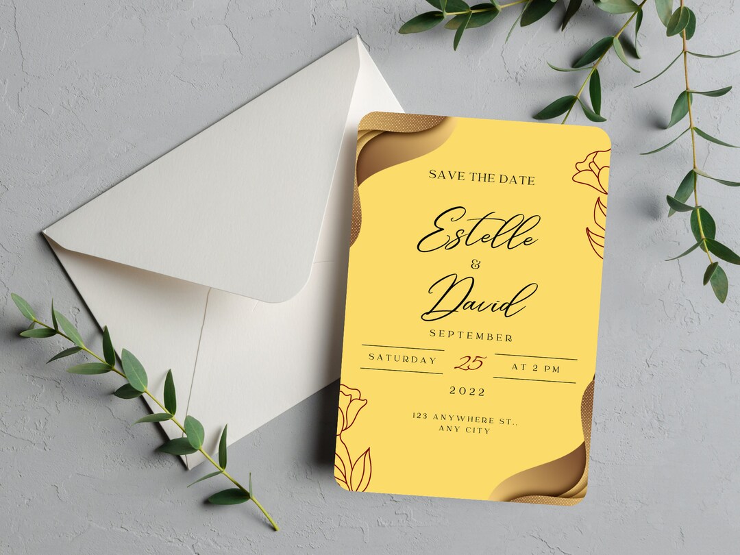 Maize Wedding Invite, Maize and Gold Wedding, Rustic Maize Wedding ...
