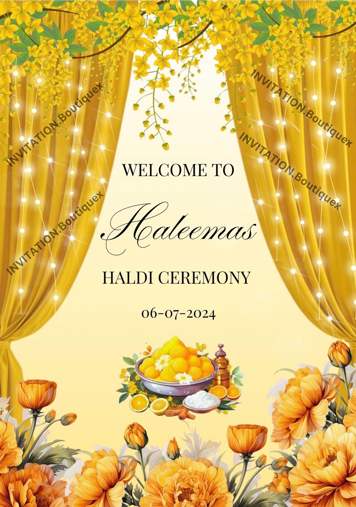 Personalised Haldi/dholki Welcome Sign Printable Mayoon,dholki, Haldi ...