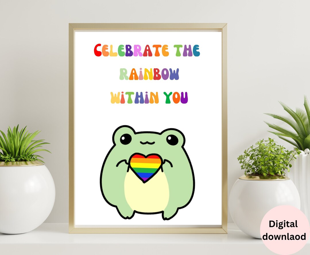 LGBTQ Pride Month Poster Printable, Pride Rainbow Flag, lgbtq ally ...