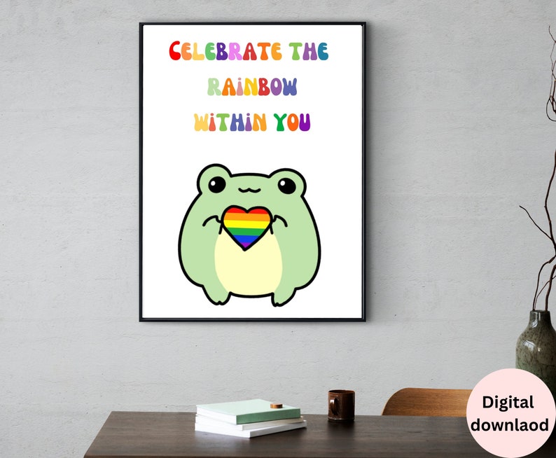 LGBTQ Pride Month Poster Printable, Pride Rainbow Flag, Lgbtq Ally ...