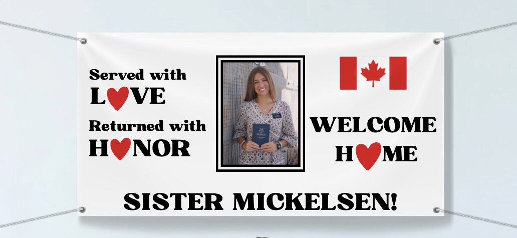 LDS Missionary Coming Home Banner- Custom Sign Template - Etsy
