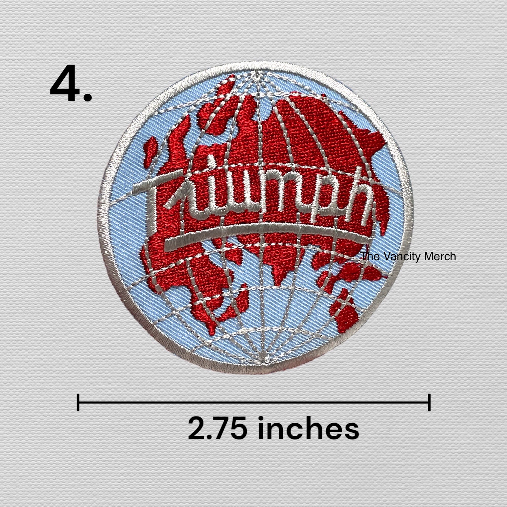 Triumph Embroidered Sew-on Patch Badge Triumph Globe Sew-on Patch ...