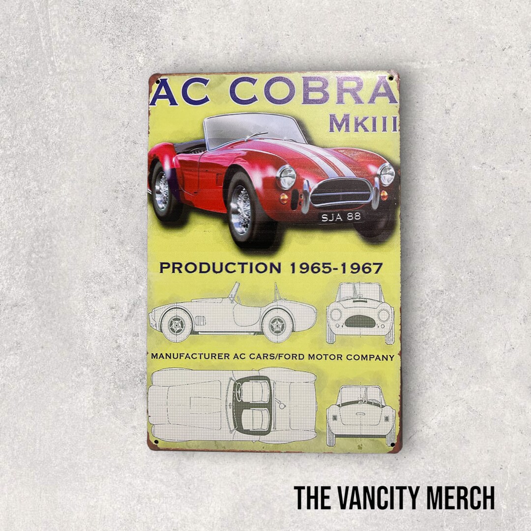 Classic Car Tin Signs With Rusted Effect Metal Sign for Bar - Etsy