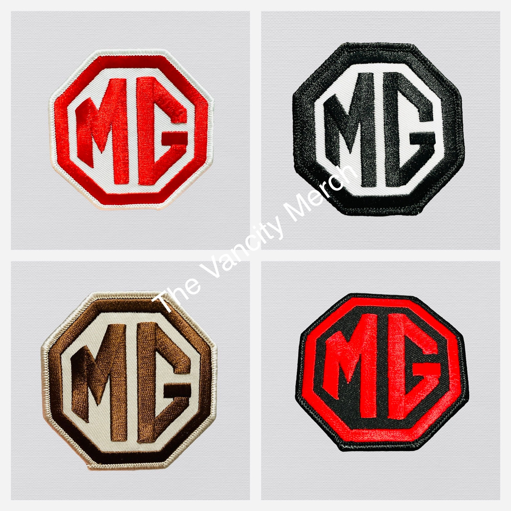 MG Octagon Embroidered Sew-on Patch Badge, Mg 3 Sew-on Patch, Mg Red ...