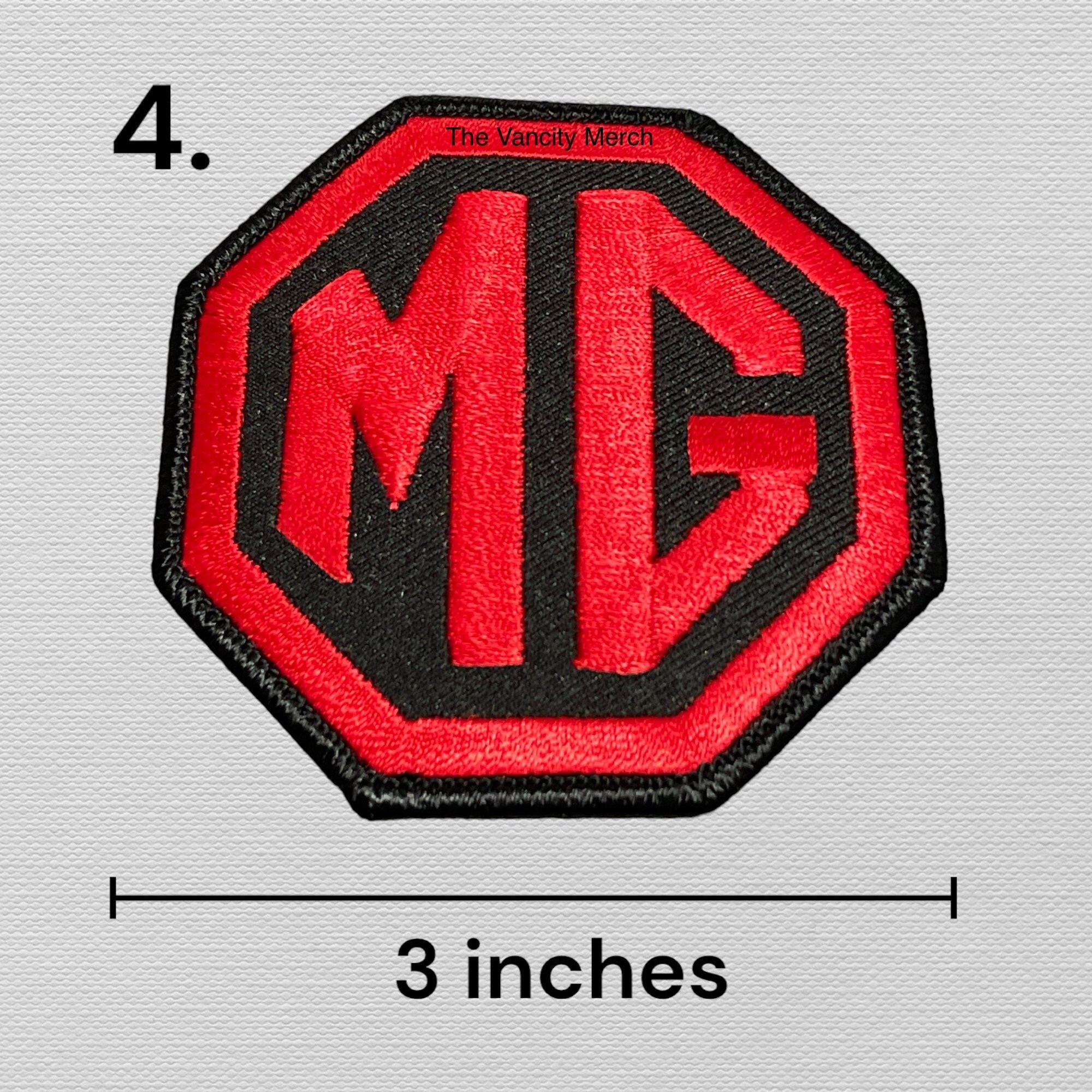 MG Octagon Embroidered Sew-on Patch Badge, Mg 3 Sew-on Patch, Mg Red ...