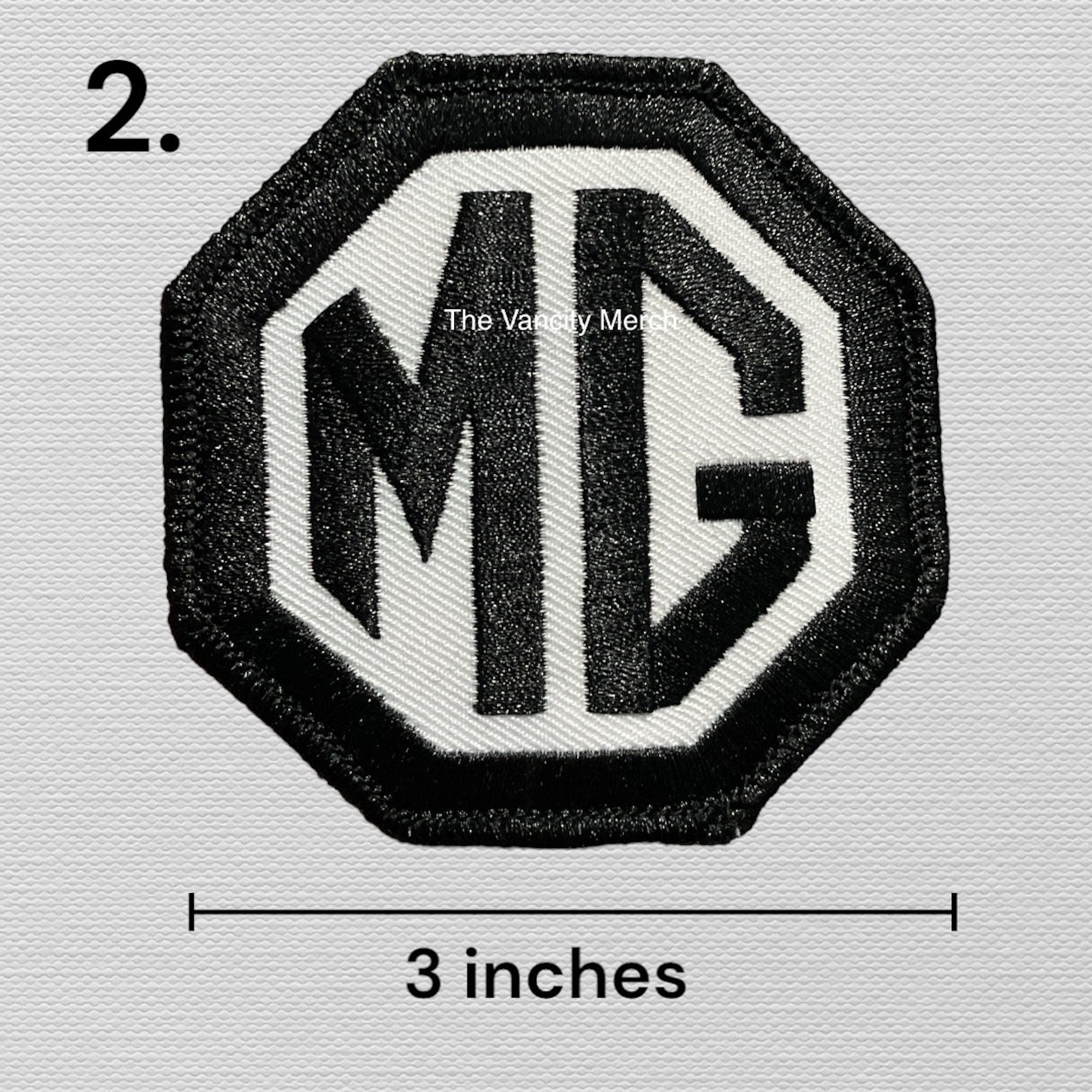 MG Octagon Embroidered Sew-on Patch Badge, Mg 3 Sew-on Patch, Mg Red ...