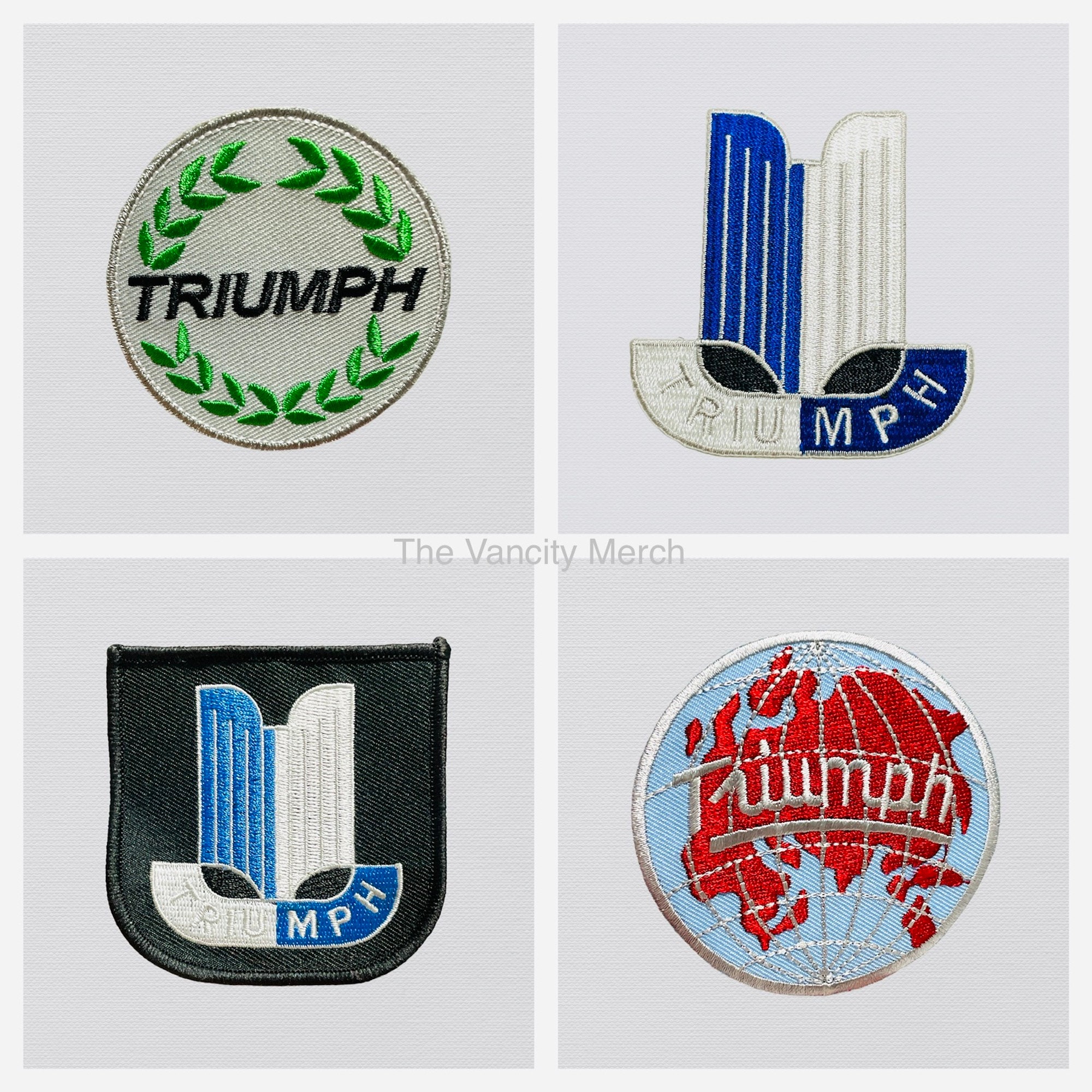 Triumph Embroidered Sew-on Patch Badge Triumph Globe Sew-on Patch ...