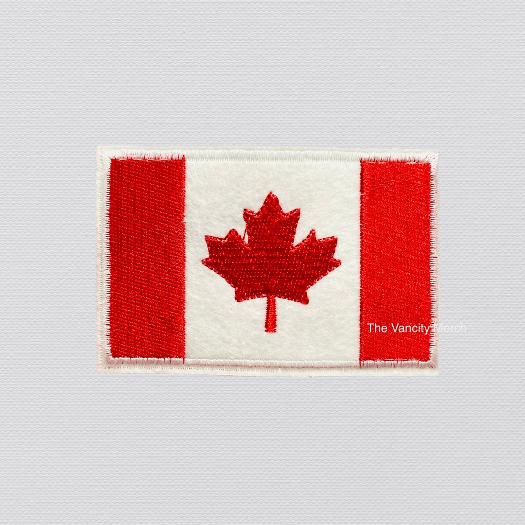 Canada Flag Patch, Canadian Flag Badge Sew on Patch, 3.25 X 2.25 Inches ...