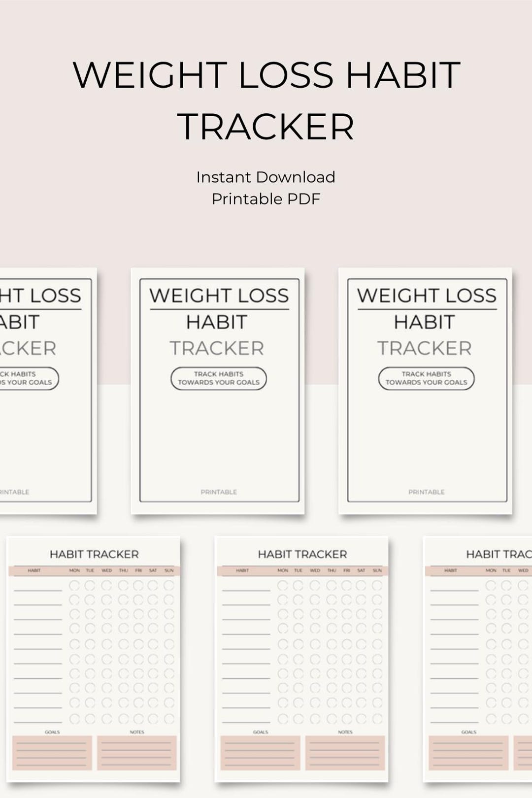 Minimalist Habit Tracker Printable | Weekly Planner PDF (digital ...