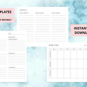 Printable To-do List Template - Organize Your Tasks and Increase ...