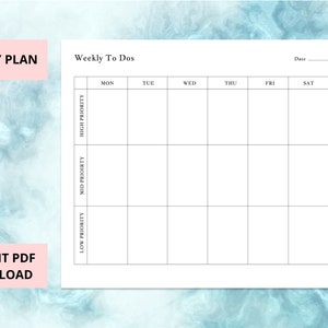 Printable To-do List Template - Organize Your Tasks and Increase ...