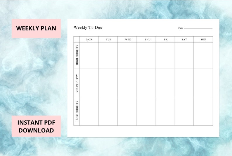 Printable To-do List Template - Organize Your Tasks and Increase ...