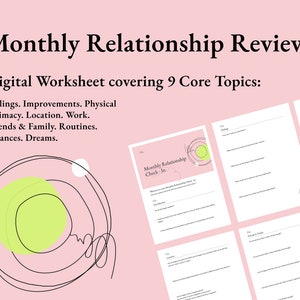 Printable Relationship Check-in Worksheet Set for Monthly or Weekly ...