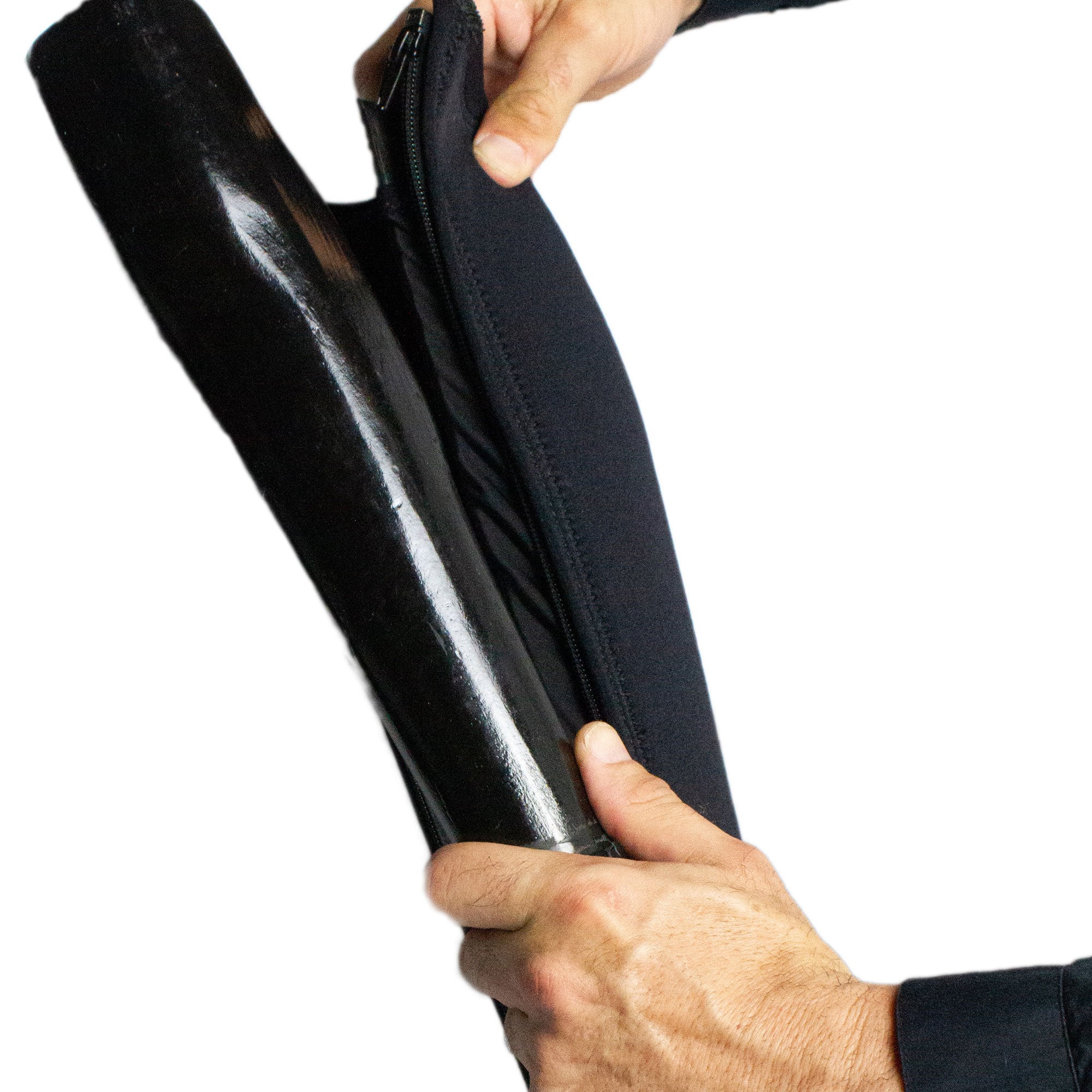 Removable Prosthetic Leg Cover AK above the Knee, JAFO, Black W/ Tan ...