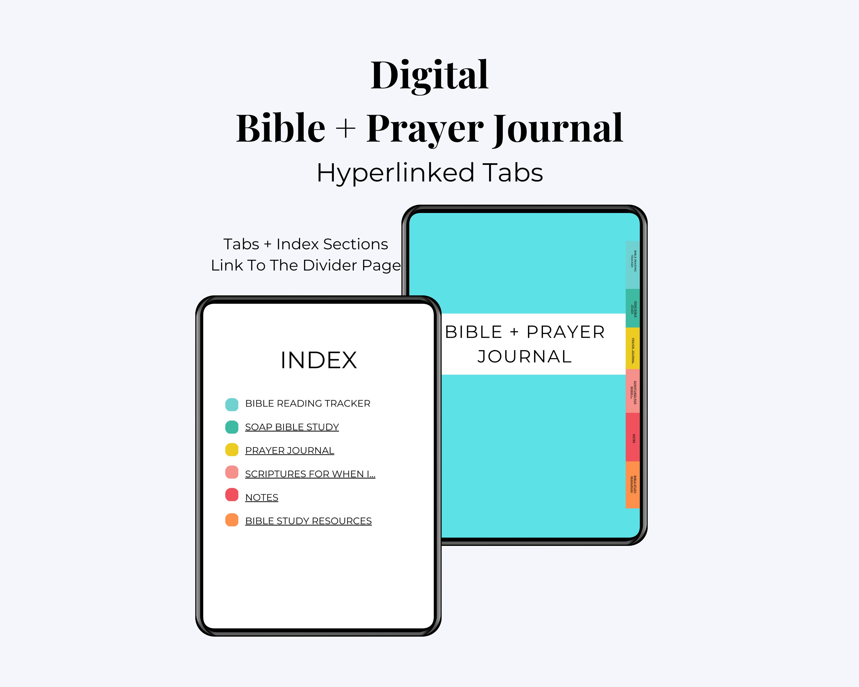 Digital Bible Study Prayer Journal portrait for Goodnotes - Etsy