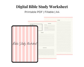 Bible Study Worksheet, Bible Study Guide, Bible Reading (blue ...
