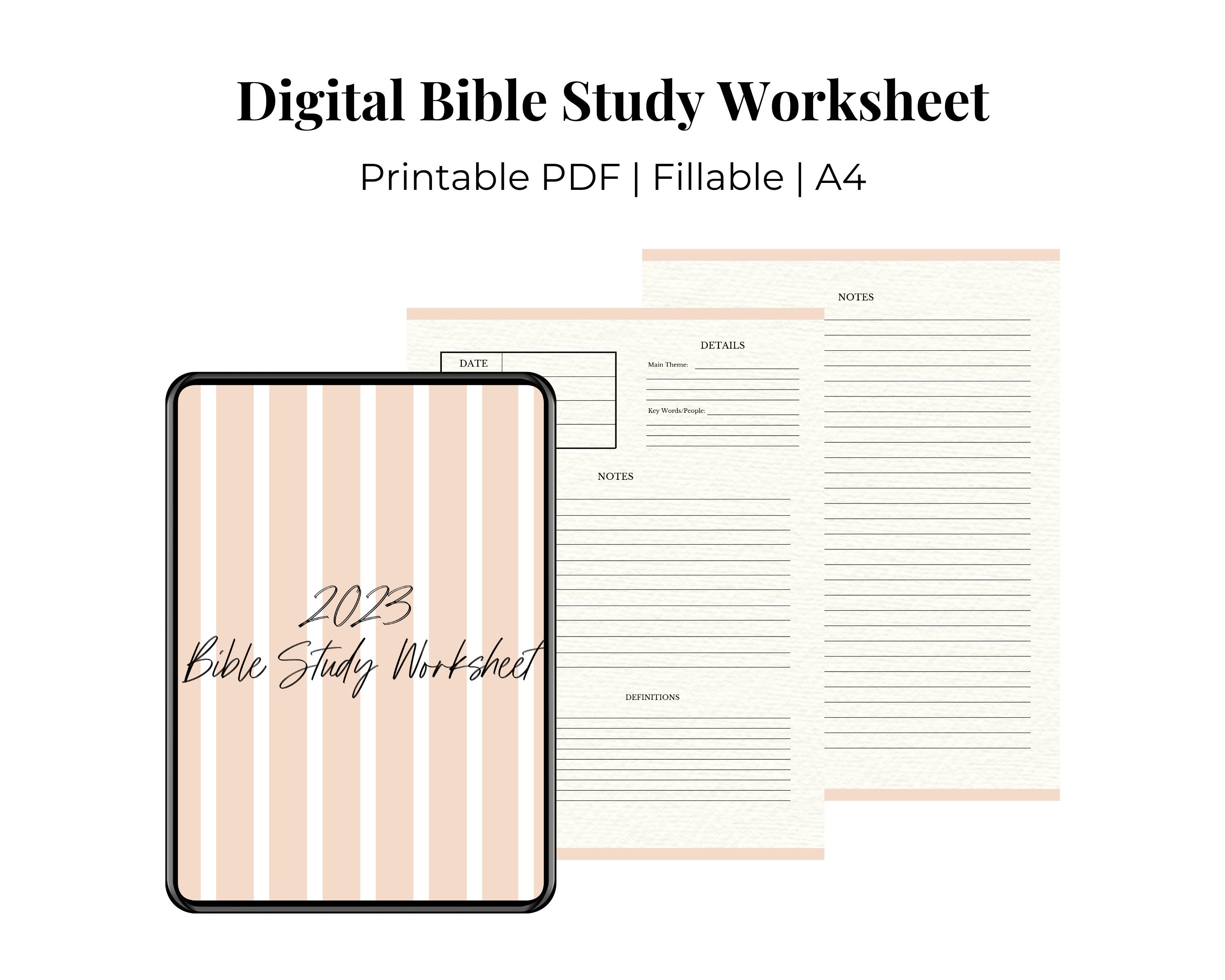 Bible Study Worksheet Bible Study Guide Bible Reading - Etsy