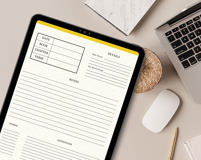 Bible Study Worksheet, Bible Study Guide, Bible Reading (yellow ...