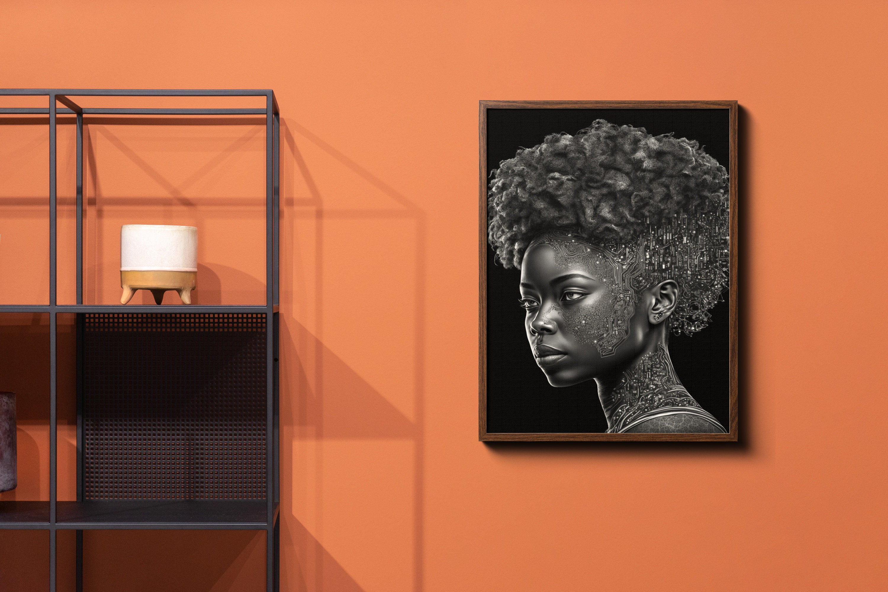 Black ASCII Queen Black Woman, AI Art, Digital Download, Printable ...