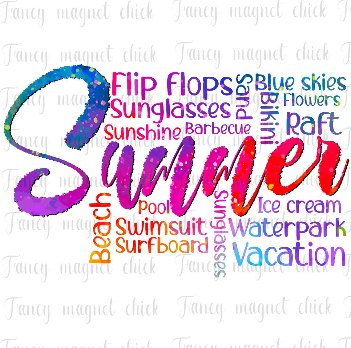 Summer Word PNG - Etsy
