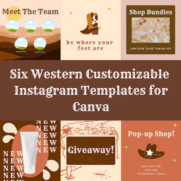 Canva Template Western - Etsy