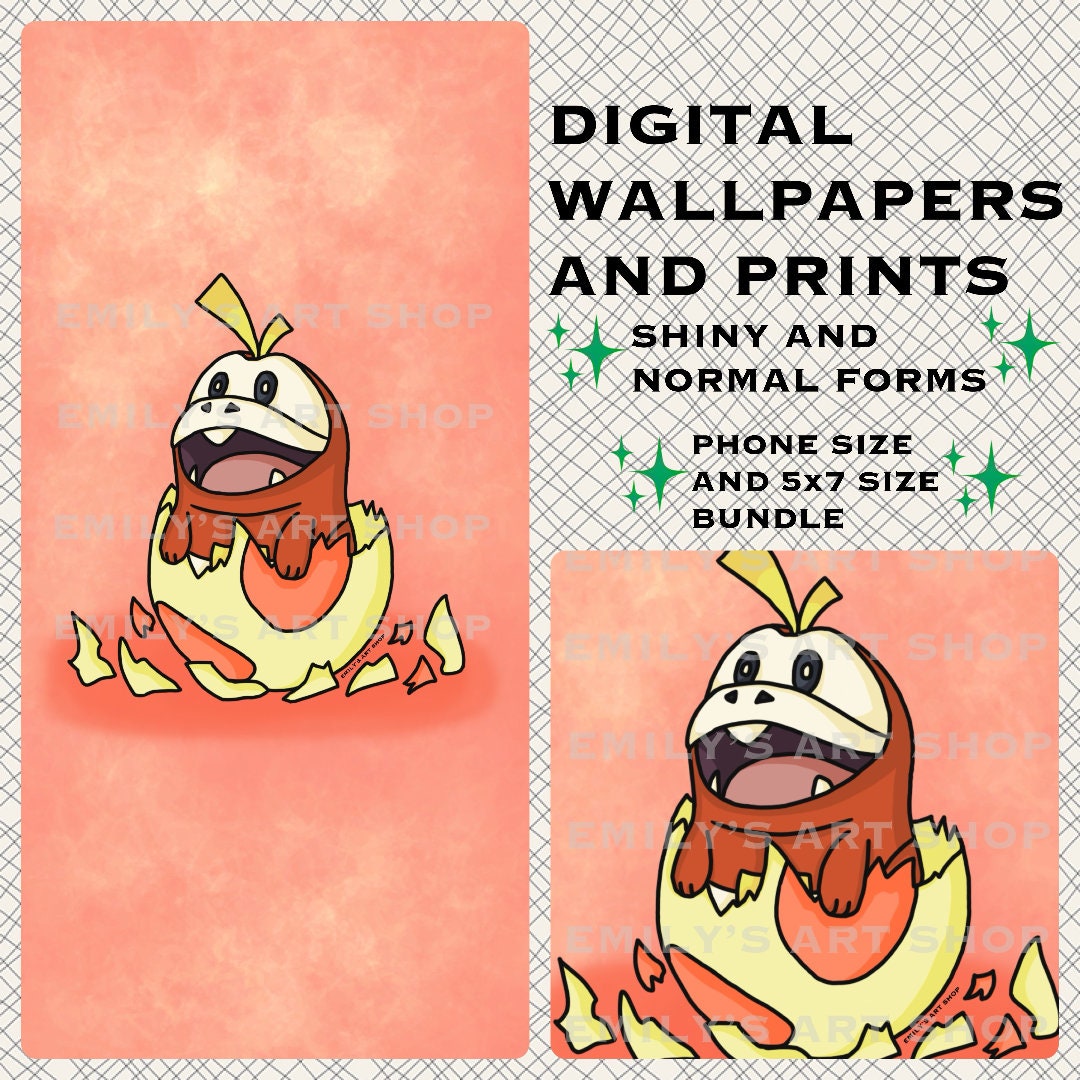 Fuecoco Digital Wallpaper Bundle - Etsy
