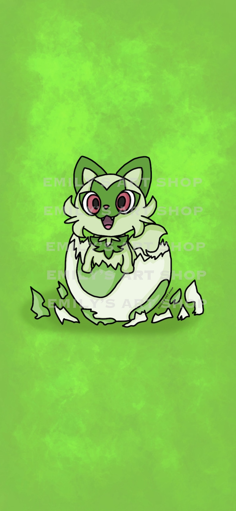 Sprigatito Digital Wallpaper Bundle - Etsy