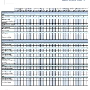 Annual & Weekly Cleaning Log Template- Editable Word - Etsy