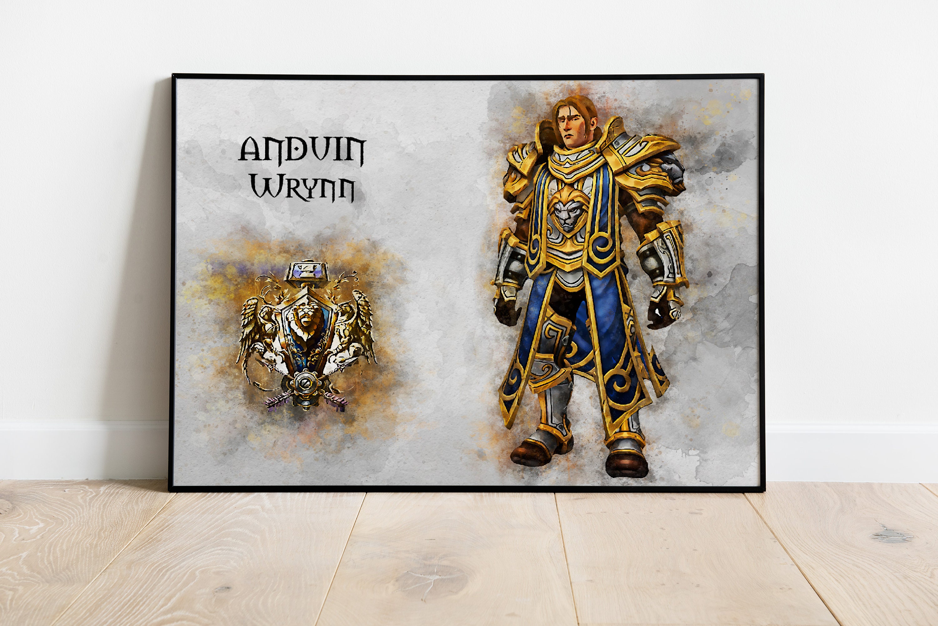 World of Warcraft Watercolor Art Featuring Anduin Wrynn Digital ...
