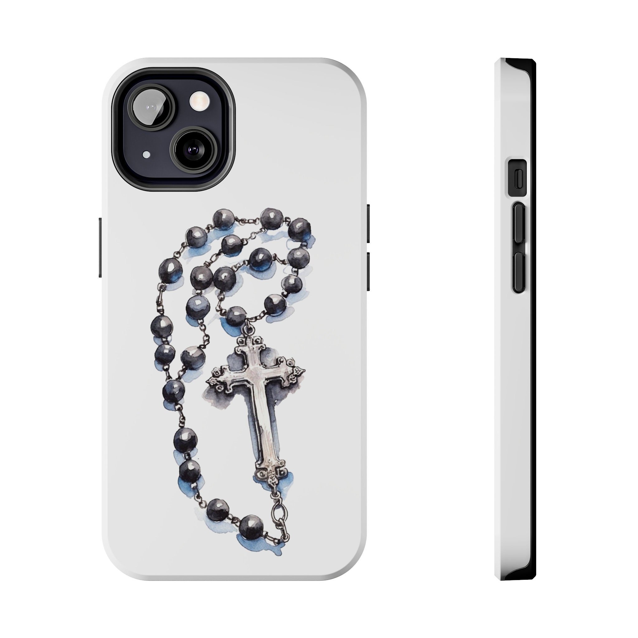Crucifix With Rosary iPhone Case, Christian Phone Case, Catholic iPhone ...