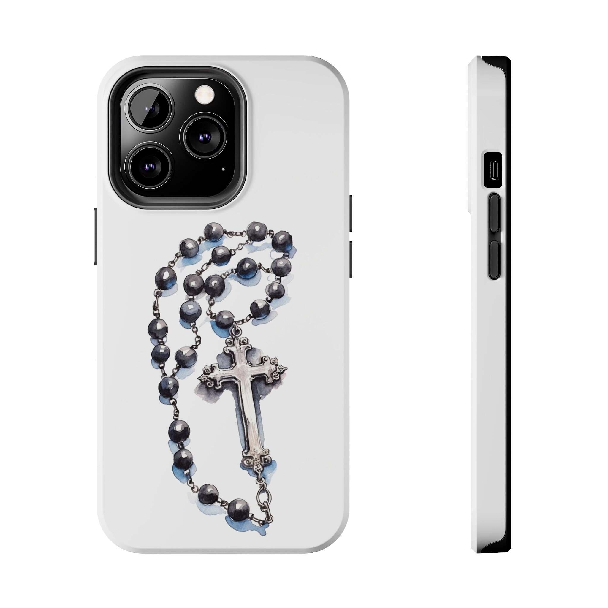 Crucifix With Rosary iPhone Case, Christian Phone Case, Catholic iPhone ...