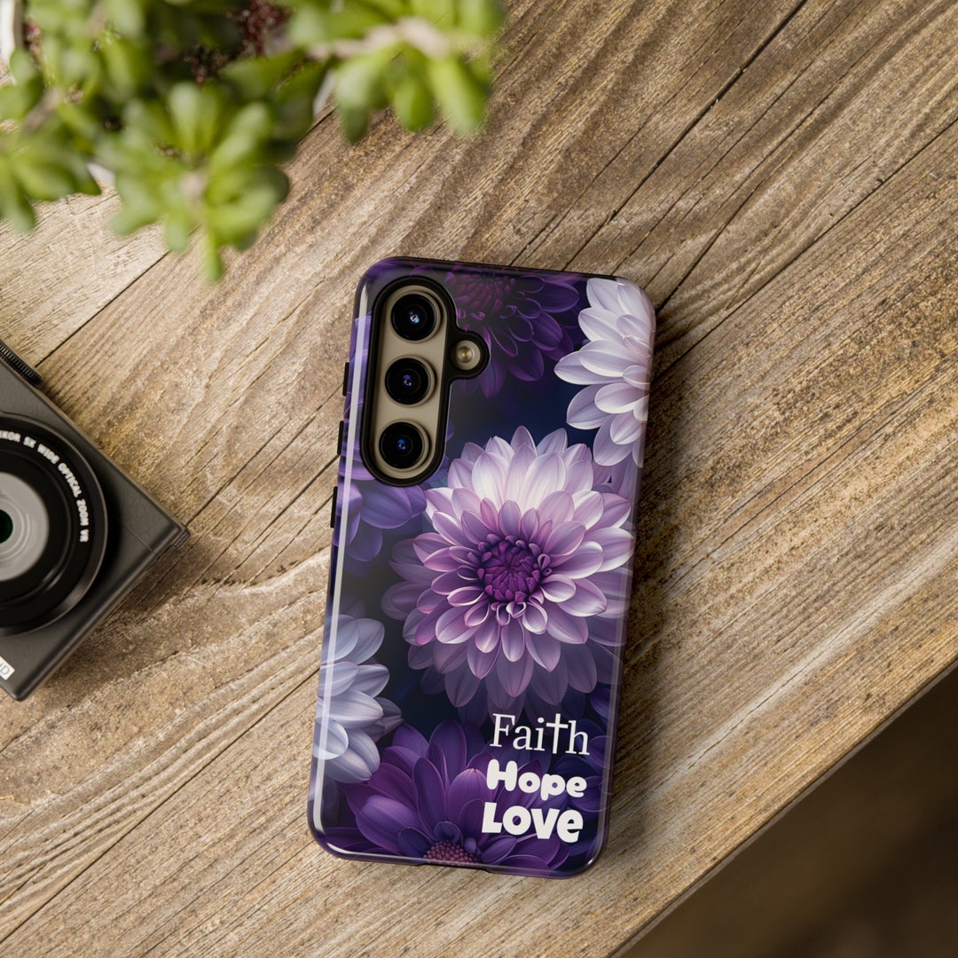 Faith Hope Love Tough Christian Phone Case, Catholic Phone Case, Jesus ...