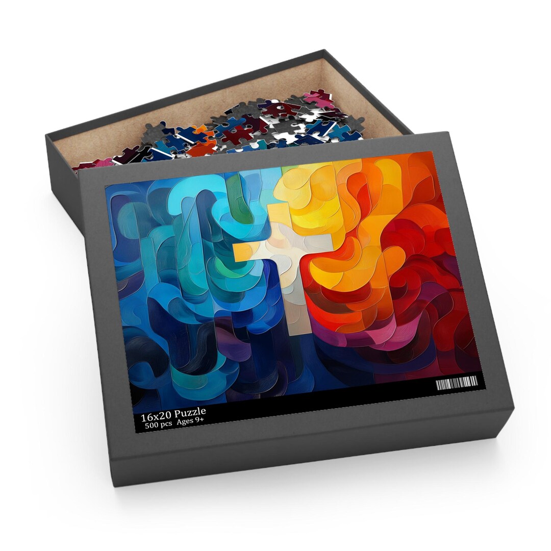 Christian Cross Jigsaw Puzzle, 252 or 500 Piece Faith Puzzle, Cross Art ...